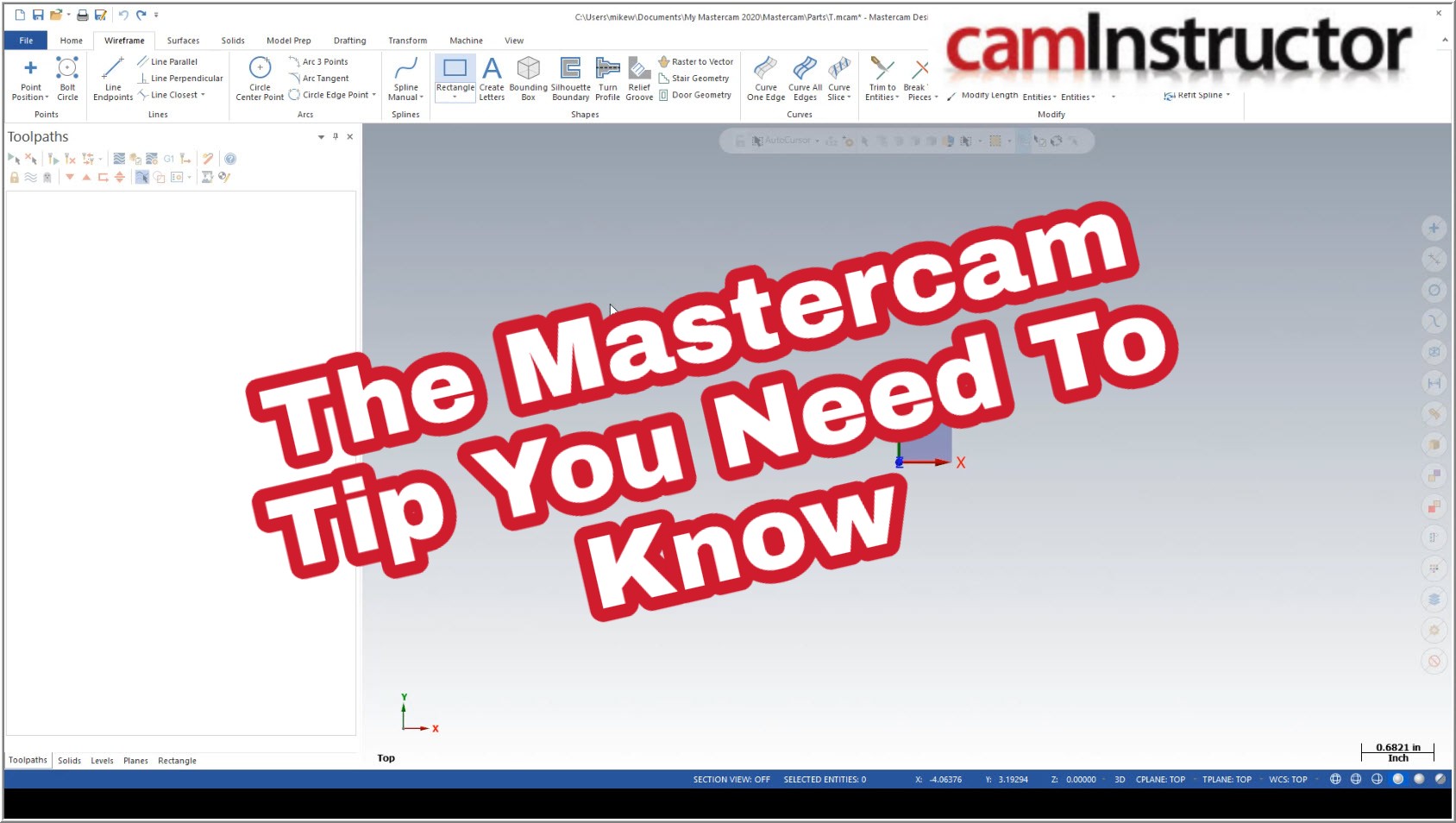 The Mastercam Tip You Need to Know